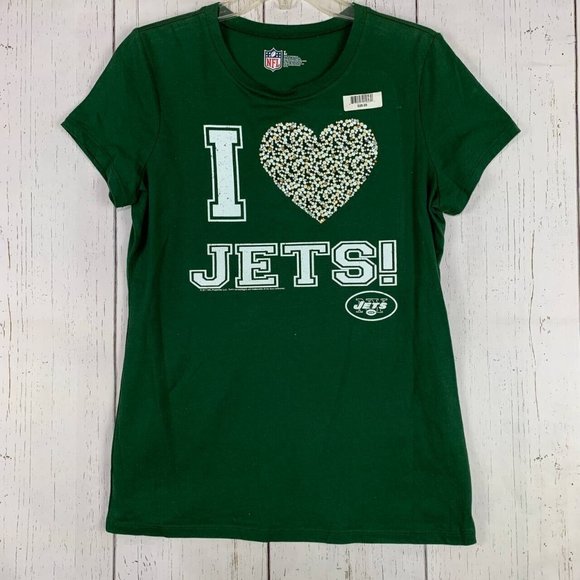 NFL | Tops | I Heart Jets New York Jets Nfl Large Green Tshirt New ...